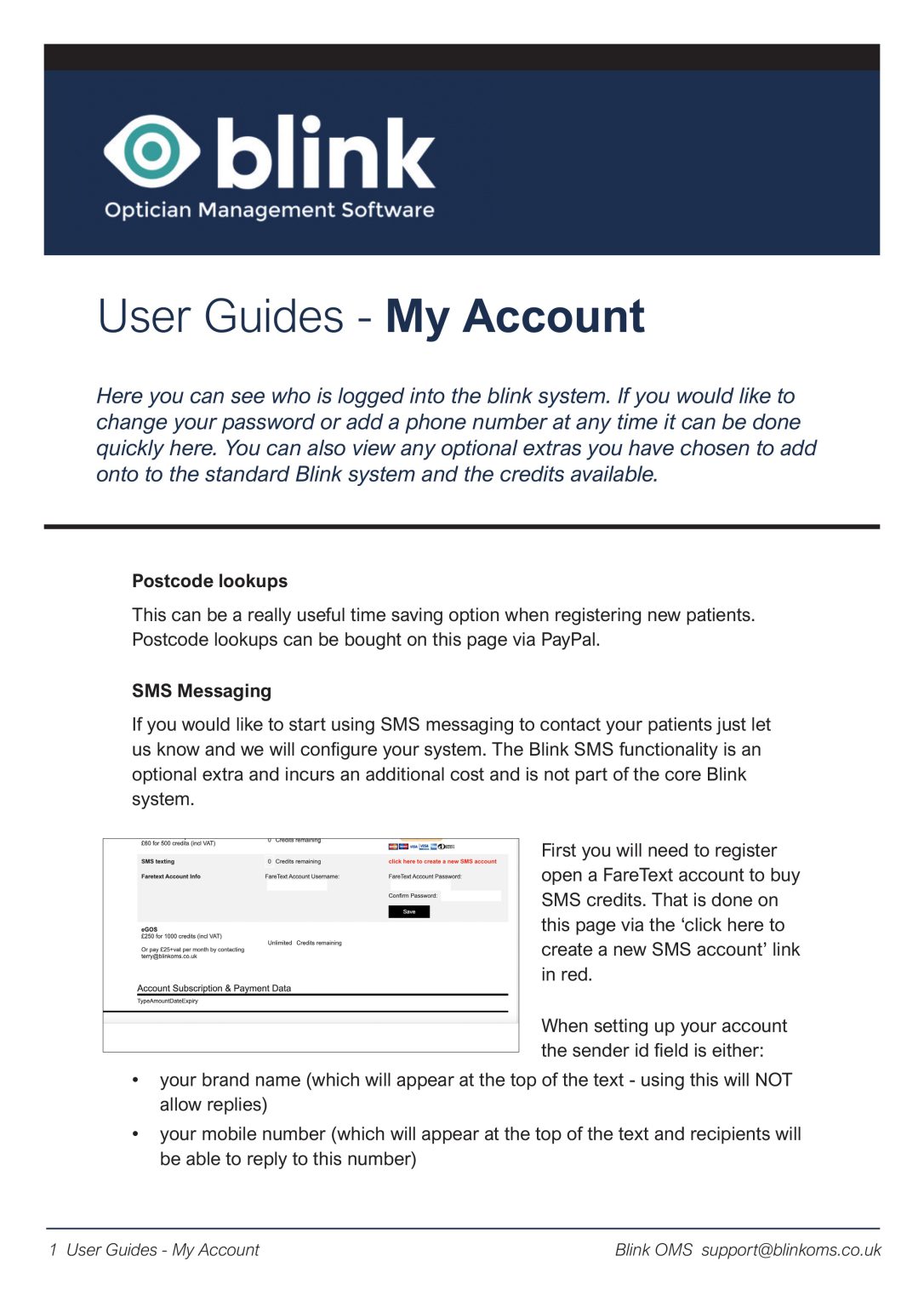 Blink User Guides